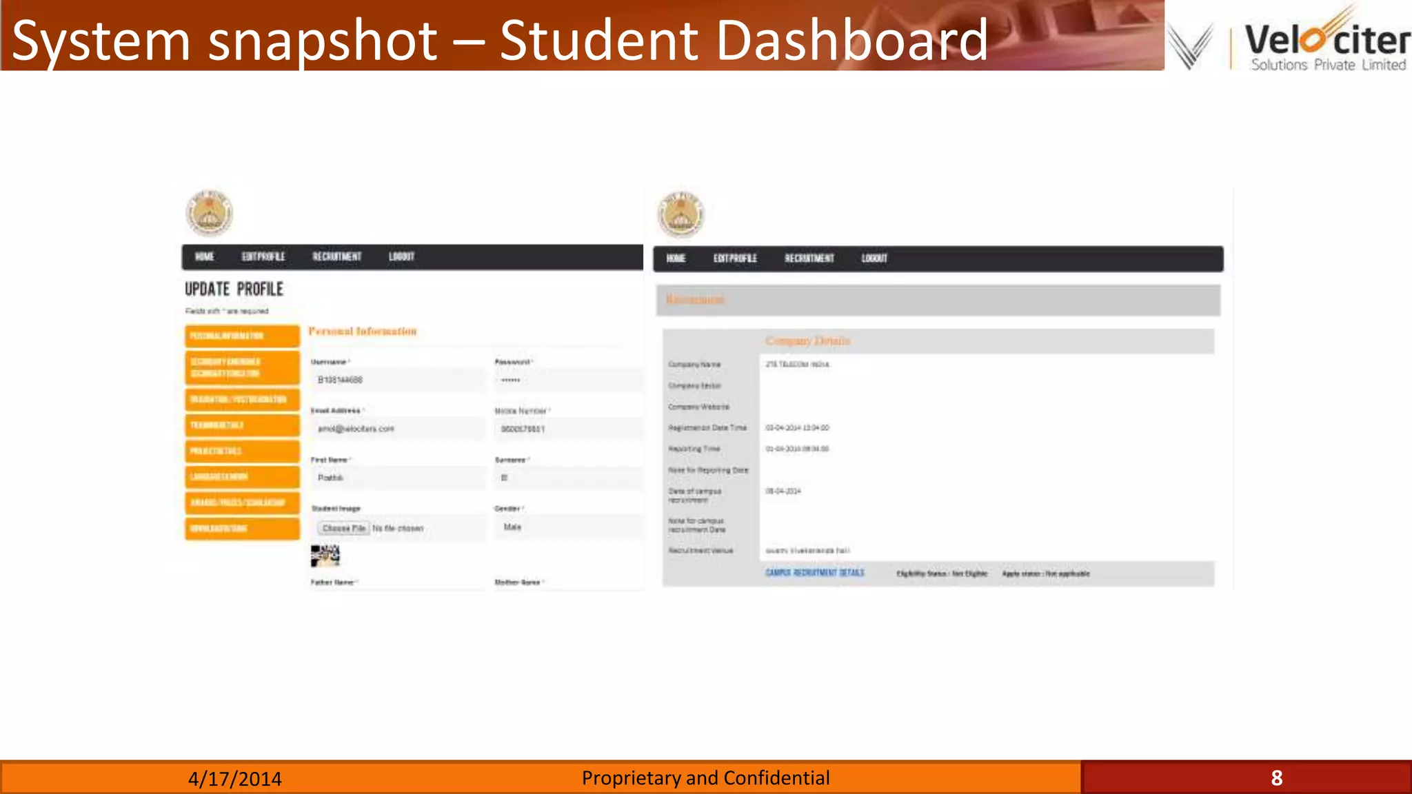 Velociter Case Studies (MIT Placement Solution) | PPTX