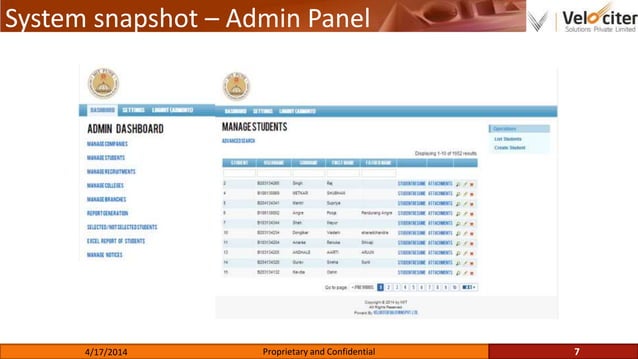 Velociter Case Studies (MIT Placement Solution) | PPTX
