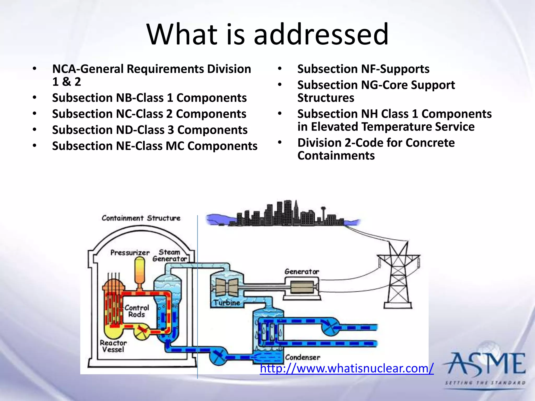 ASME Code and Quality assurance for construction of nuclear ...