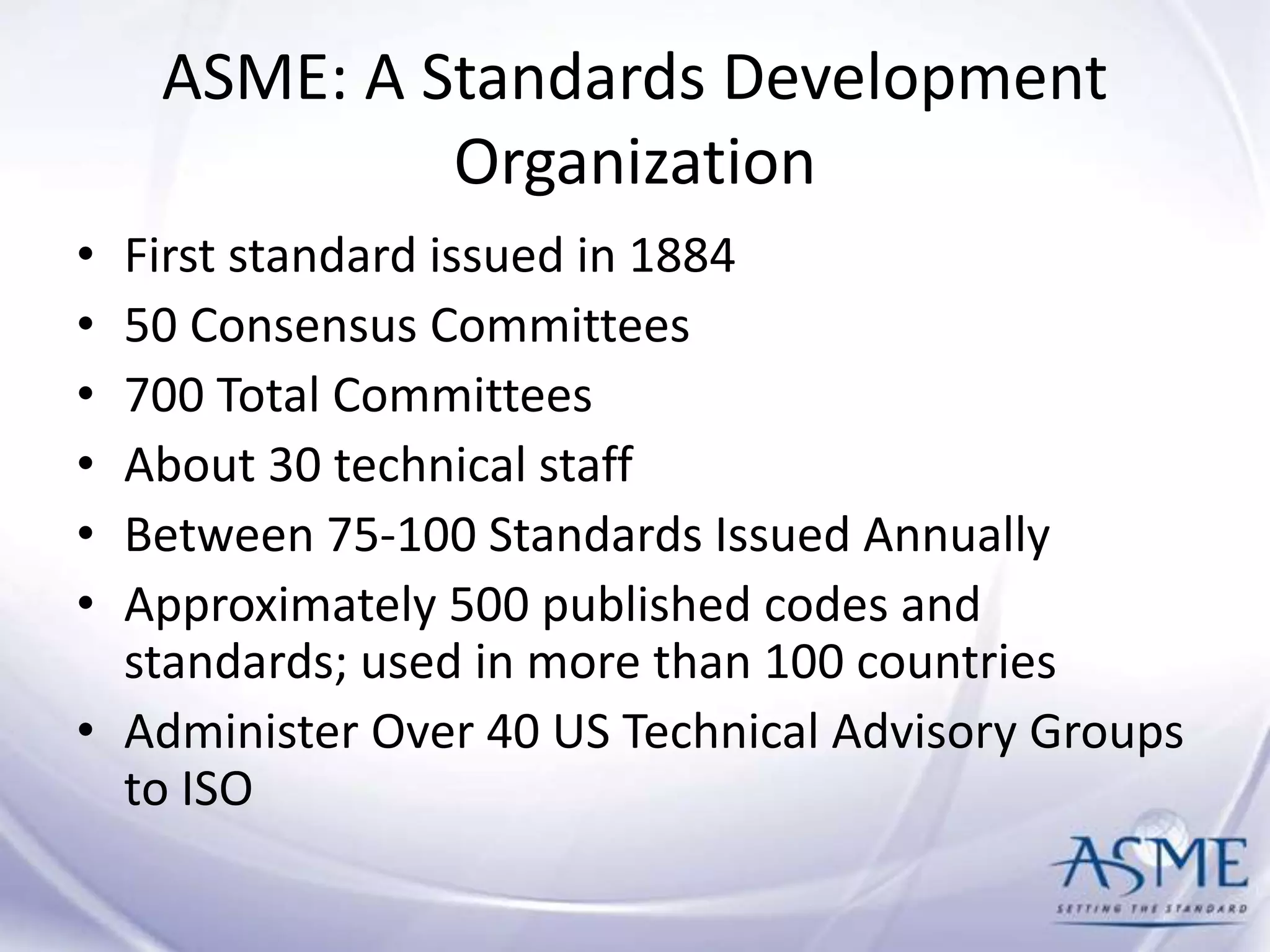ASME Code and Quality assurance for construction of nuclear ...