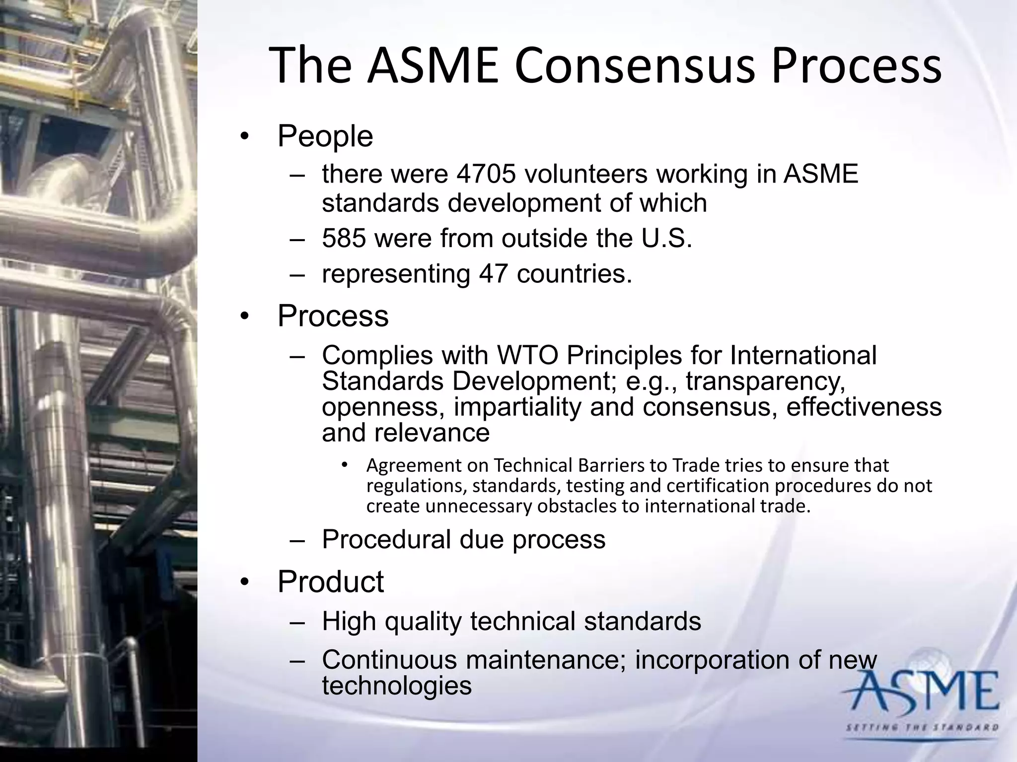 ASME Code and Quality assurance for construction of nuclear ...