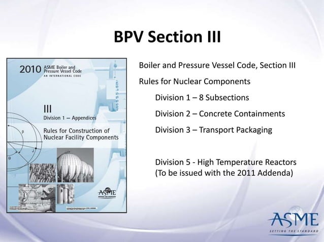 ASME Code and Quality assurance for construction of nuclear ...