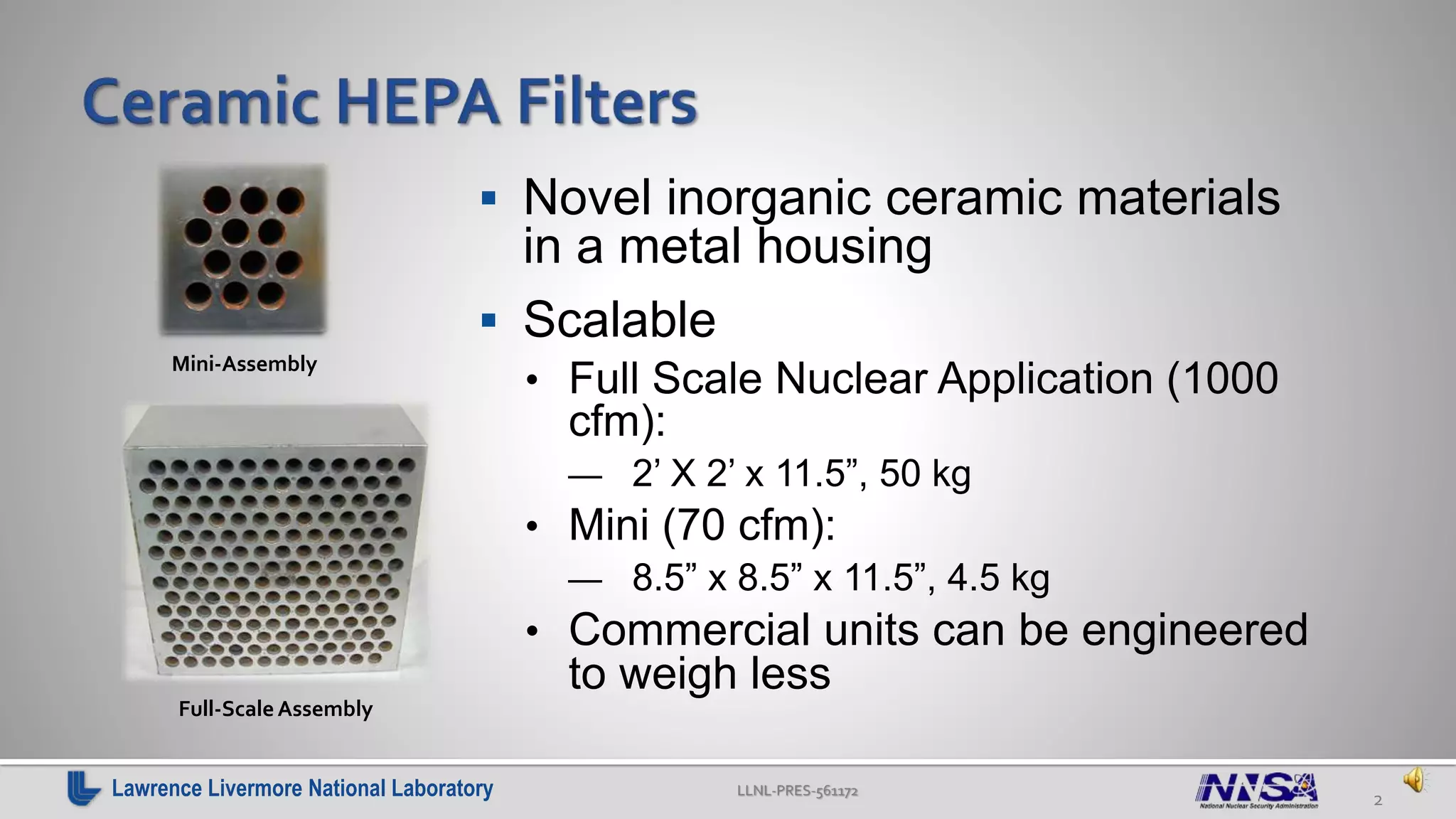 Indestructible Ultra-filtration: Ceramic HEPA Filters by Mark Mitchell ...