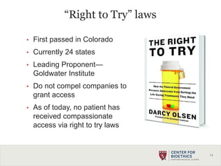 Christine Mitchell, "Expanded Access and Right to Try Laws" | PDF