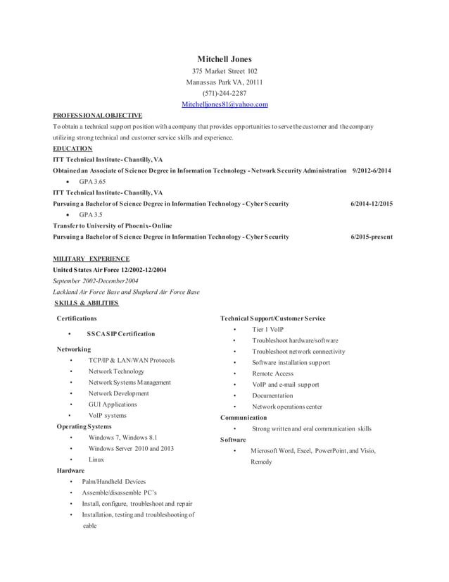 Mitchell jones res | DOCX