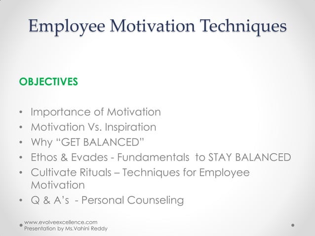 Employee Motivational Techniques | PPT
