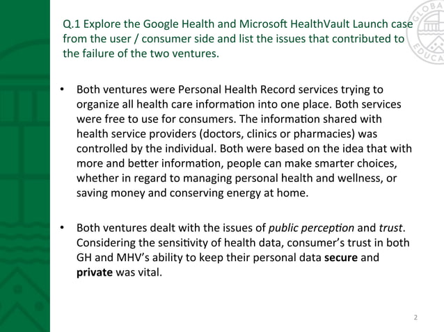 Mit dtpss module 4_google health and microsoft health_vault launch | PDF | Healthcare Industry ...