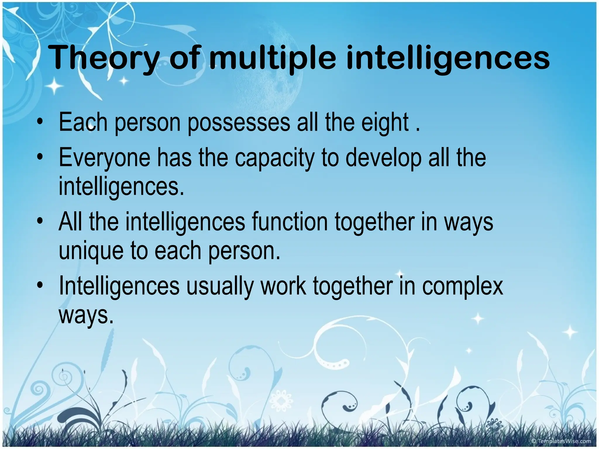 Multiple Intelligences for Classroom Teaching | PPT