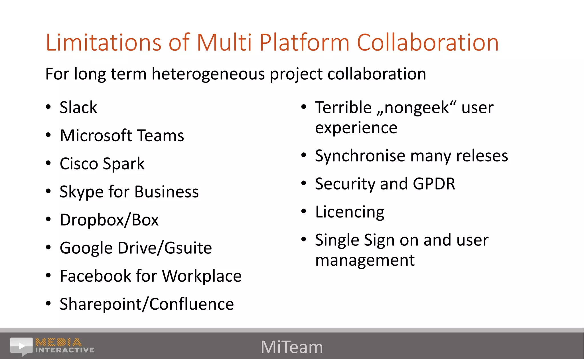 MiTeam Collaboration and Learning Platform | PPT