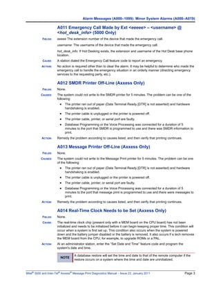 Mitel 5000 error logs - DENWA's guide | PDF