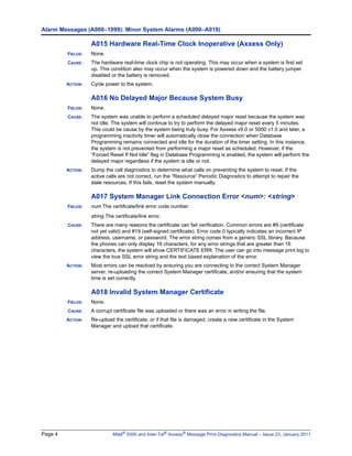 Mitel 5000 error logs - DENWA's guide | PDF