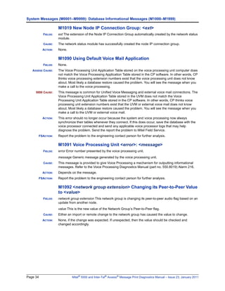 Mitel 5000 error logs - DENWA's guide | PDF