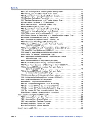 Mitel 5000 error logs - DENWA's guide | PDF