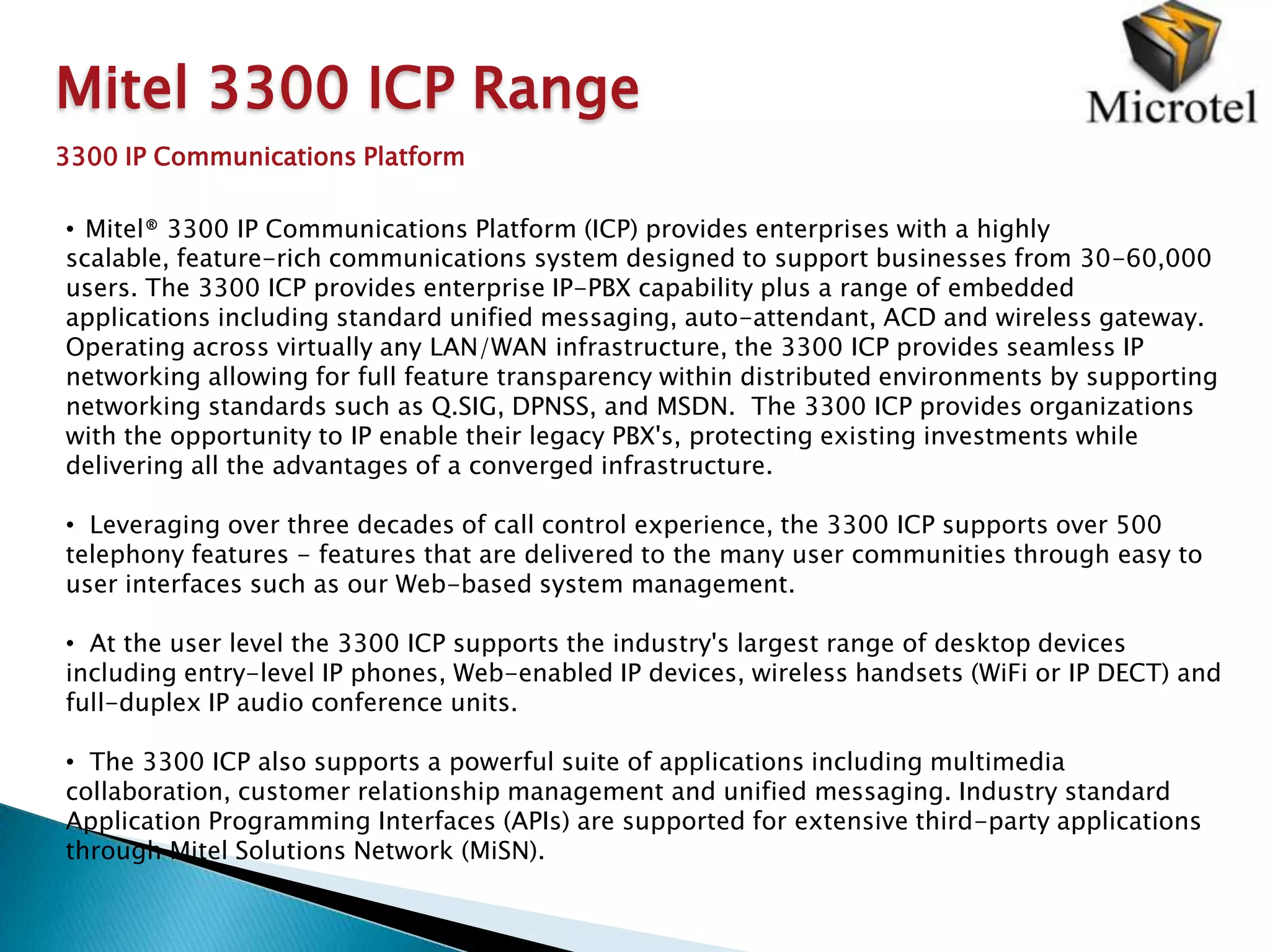 Mitel Hospitality Solutions | PPTX