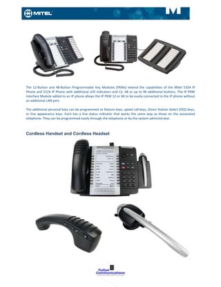 Mitel Telephones & Appliances 2013 | DOC