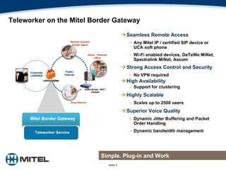 Mitel Teleworker | PPT