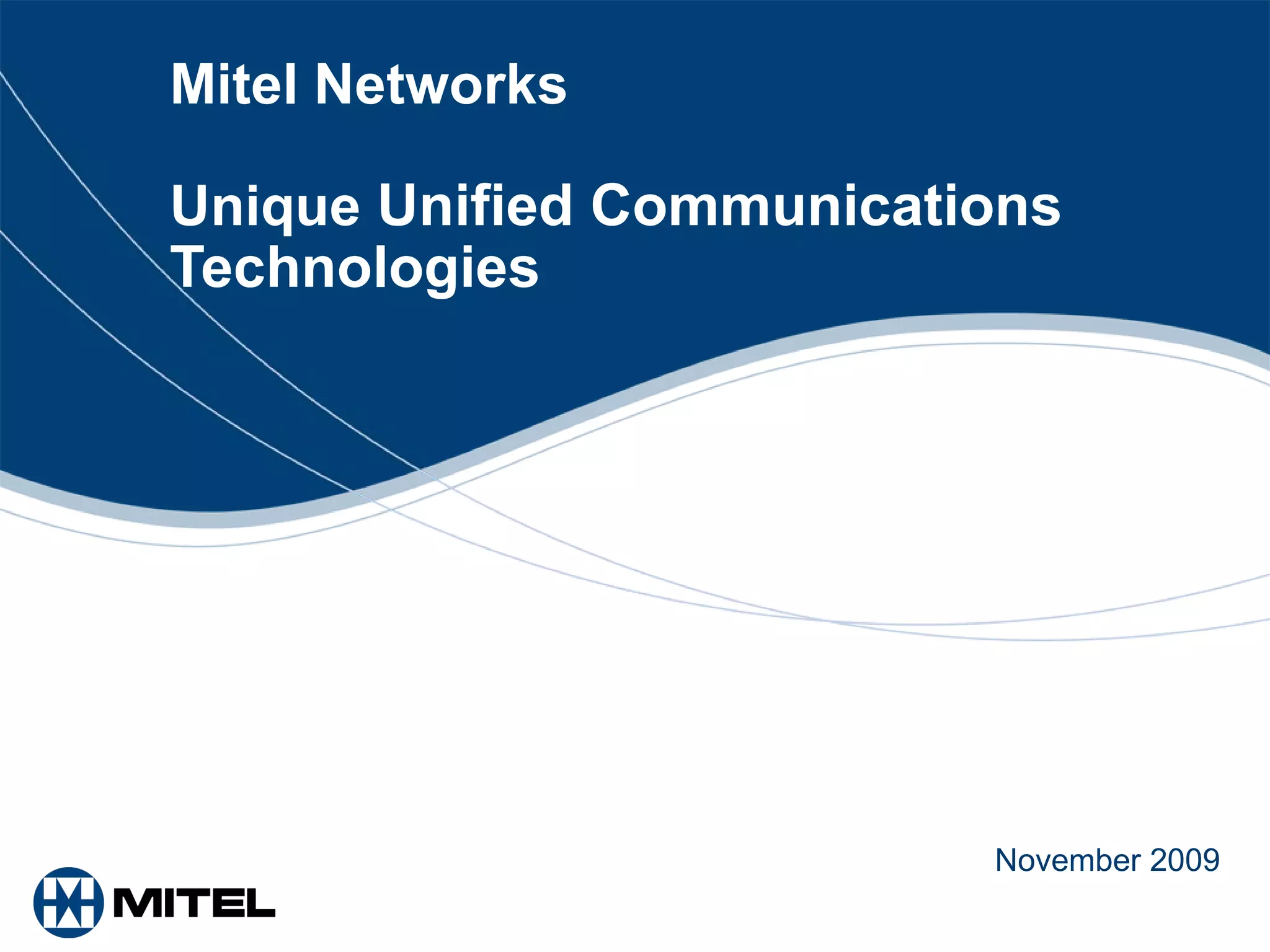 Mitel - Unique In The Industry | PPT | Computing | Technology & Computing