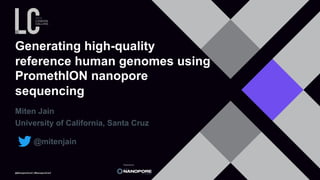 Generating high-quality reference human genomes using PromethION ...