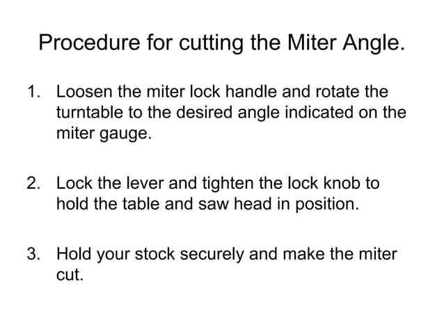 Miter saw safety | PPT