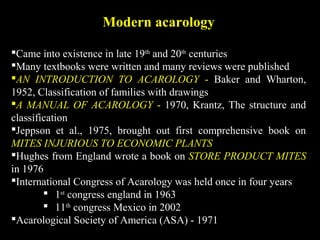 Comparative morphology of Acari, phylogeny of higher categories in ...
