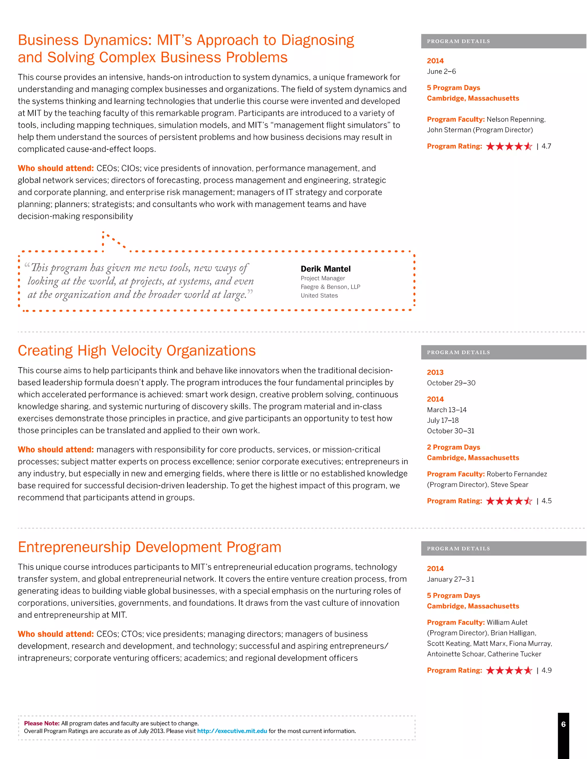 Mit executive education program | PDF