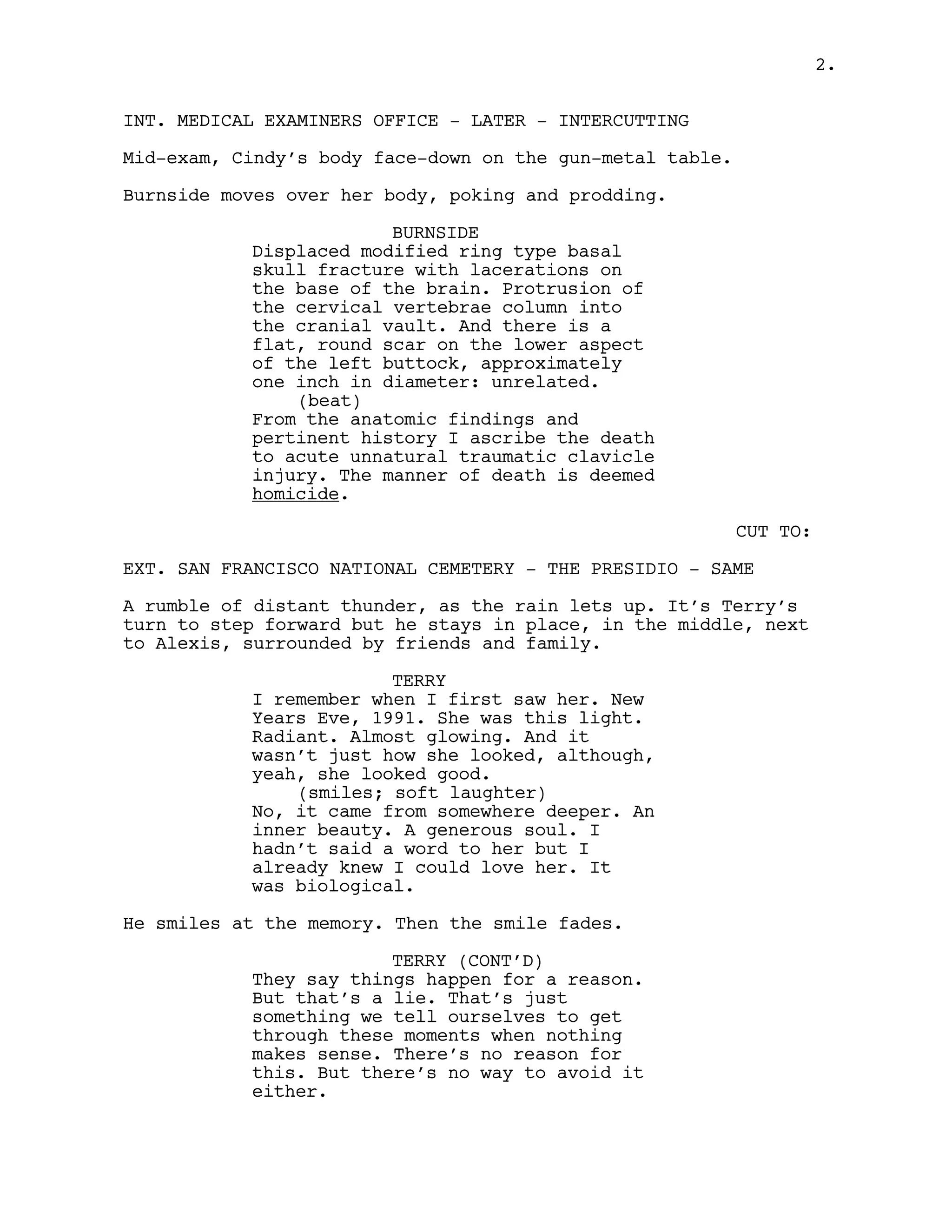 Murder in the First - TNT (Script Preview) | PDF
