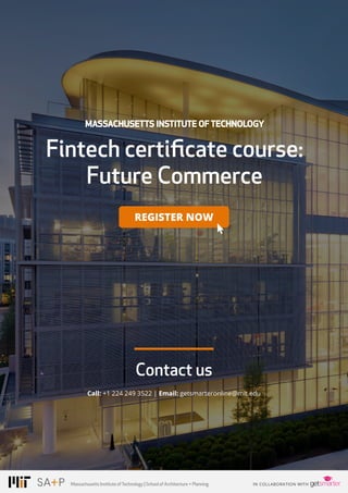 MIT Fintech / Commerce Certificate Program | PDF