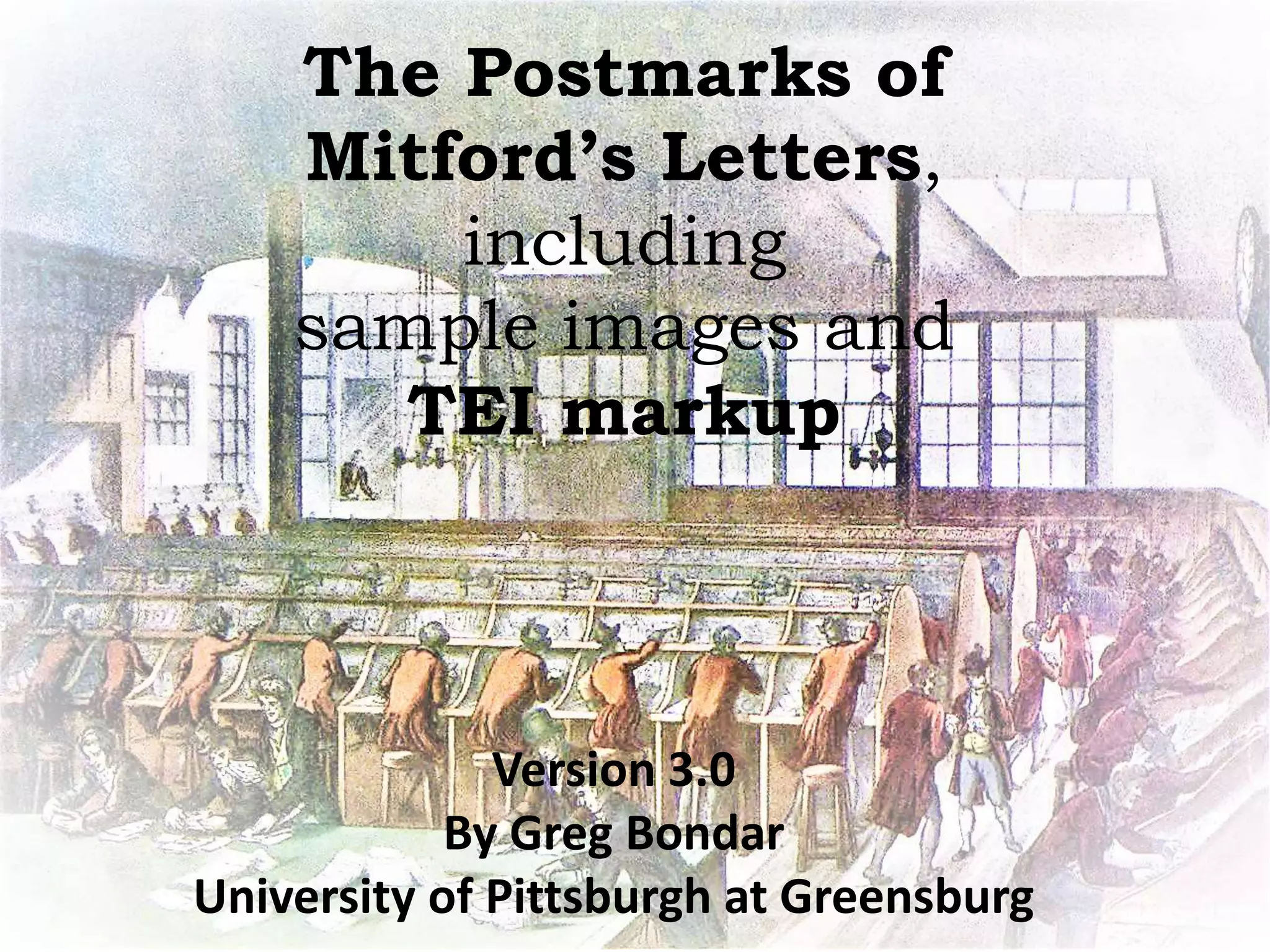 How to Read and Code 19th-Century British Postmarks in TEI: with Mary ...