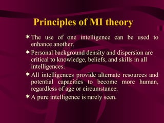 MI Theory | PPT | Educational Assessment | Education