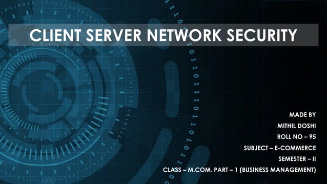 Client-Server Network Security Basics | PPT