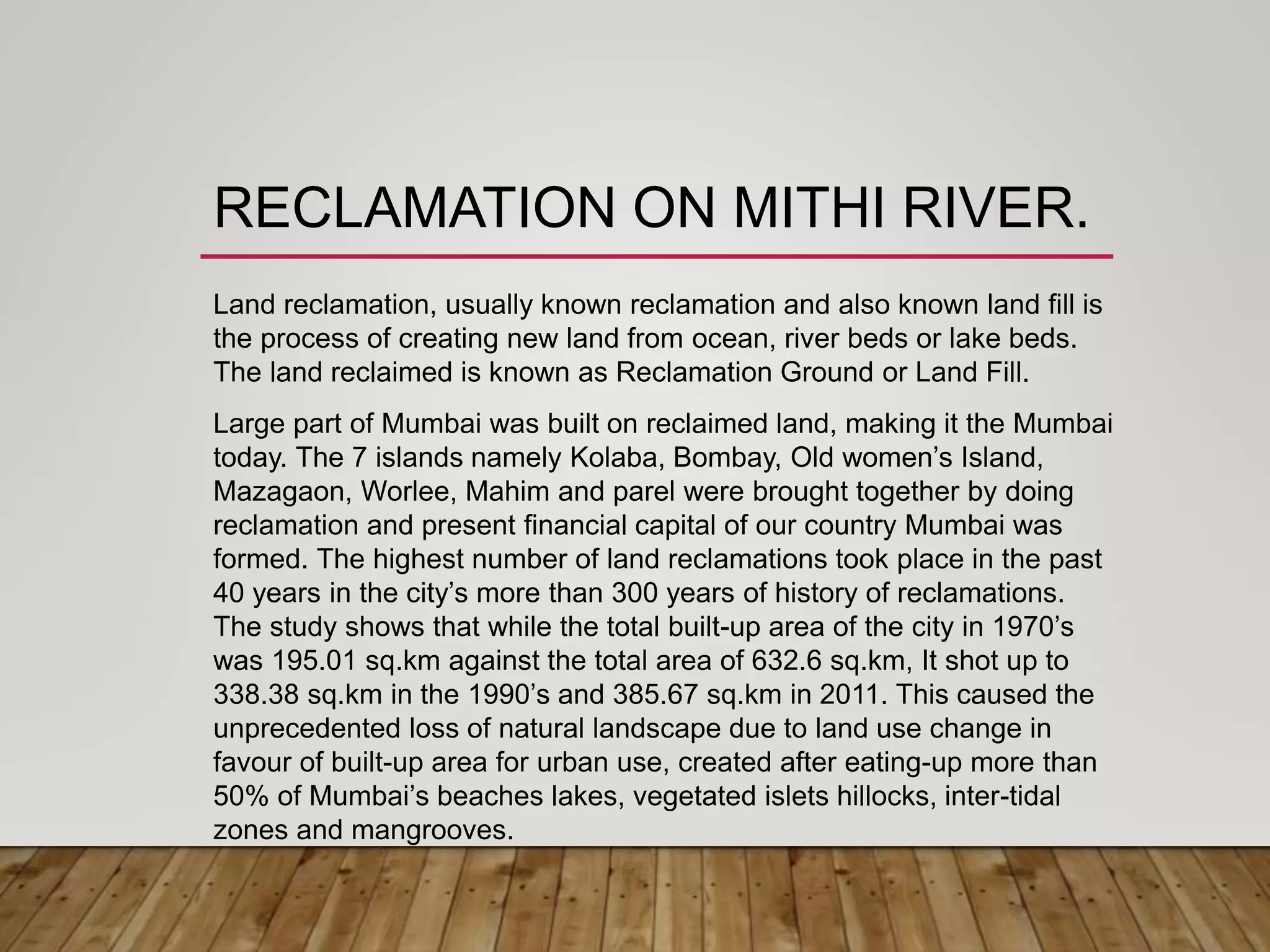 Mithi river pollution pptx. | PPTX