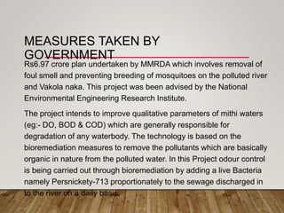 Mithi river pollution pptx. | PPTX