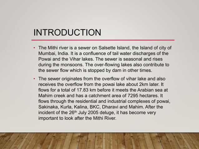 Mithi river pollution pptx. | PPTX