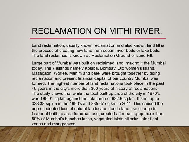 Mithi river pollution pptx. | PPTX