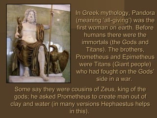 Miths and legends: Pandora's Box | PPT