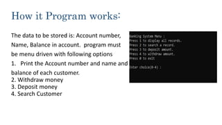 Bank Management System project | PPTX