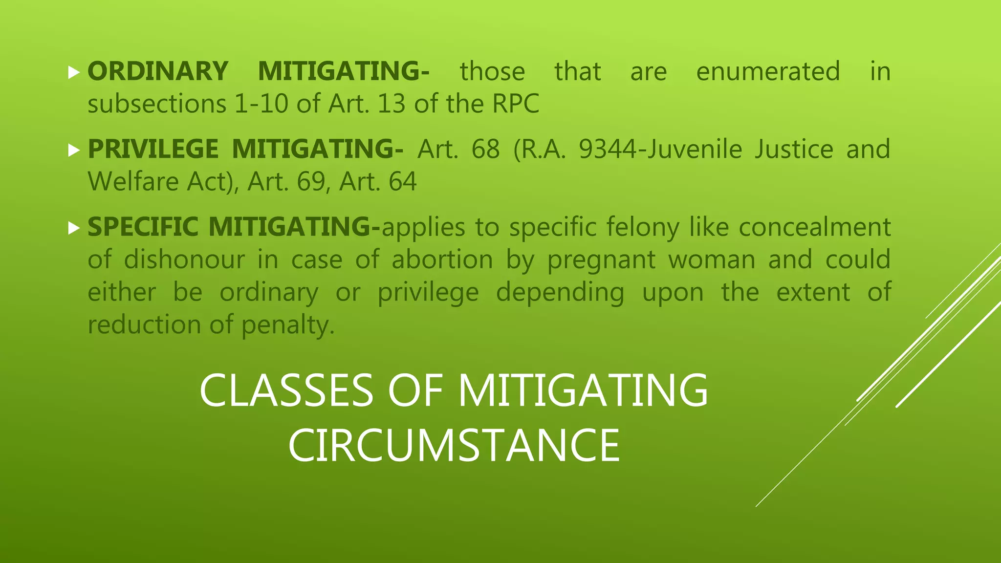 Mitigating circumstance | PPTX