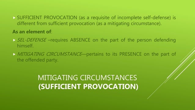 Mitigating circumstance | PPTX | Crime & Harmful Acts to Individuals ...