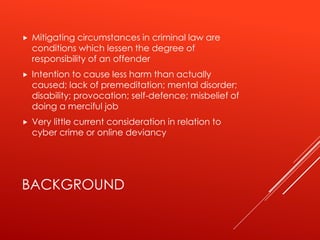 Mitigating circumstances in cyber crime | PDF