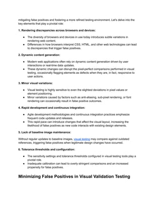 Mitigating false positives in visual testing for improved outcomes.pdf