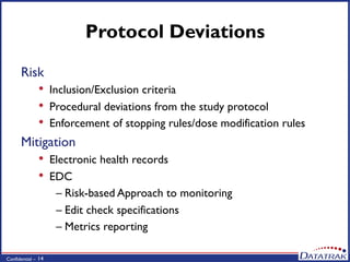 Mitigating Risks in Clinical Studies | PDF