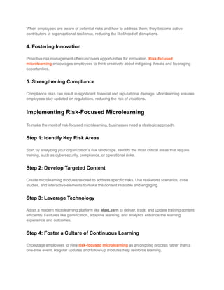 Mitigating Risks and Maximizing Growth with Microlearning Solutions _ MaxLearn LLC.pdf
