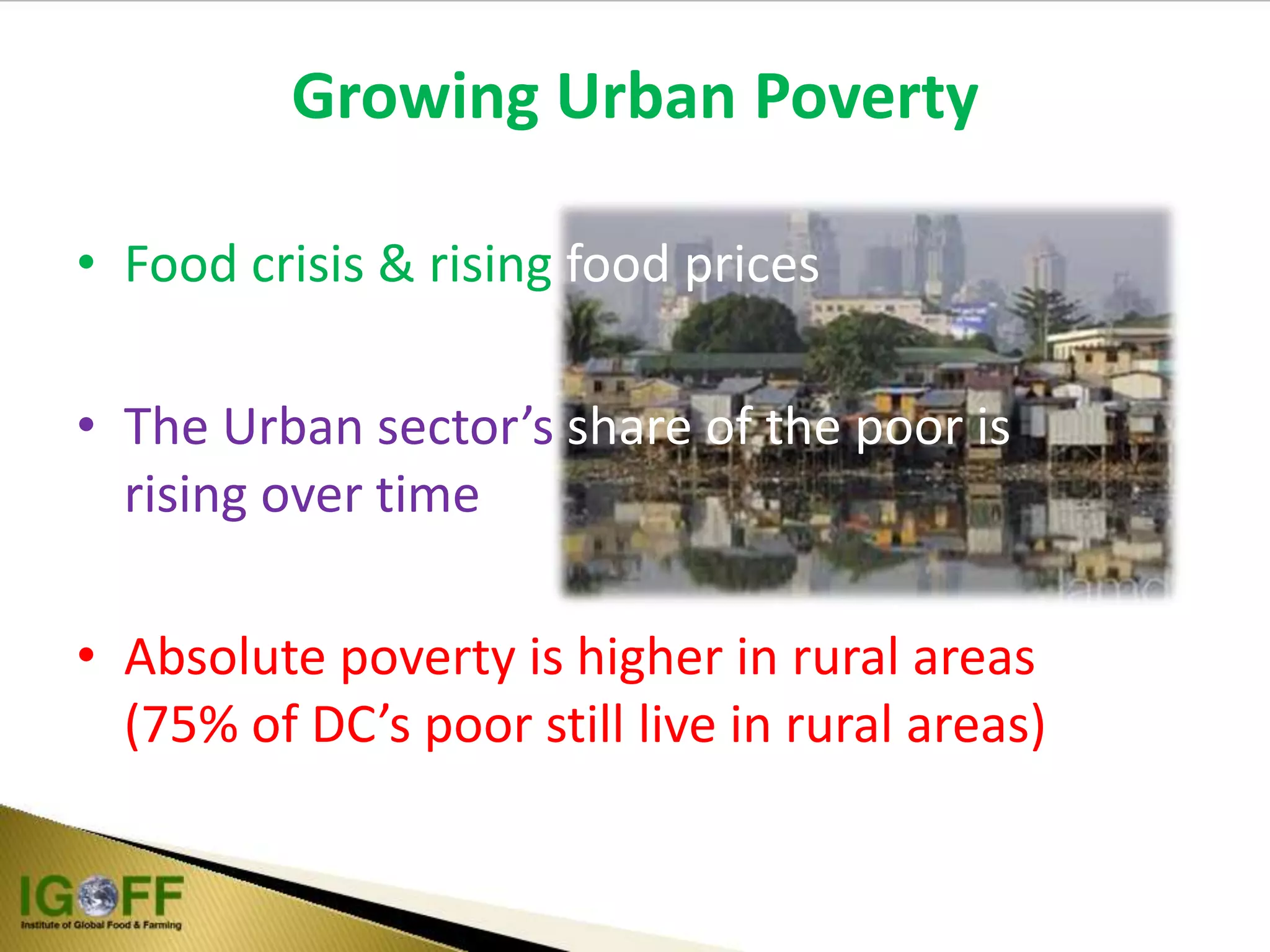 Mitigating the urbanization of poverty urban farming & public food ...