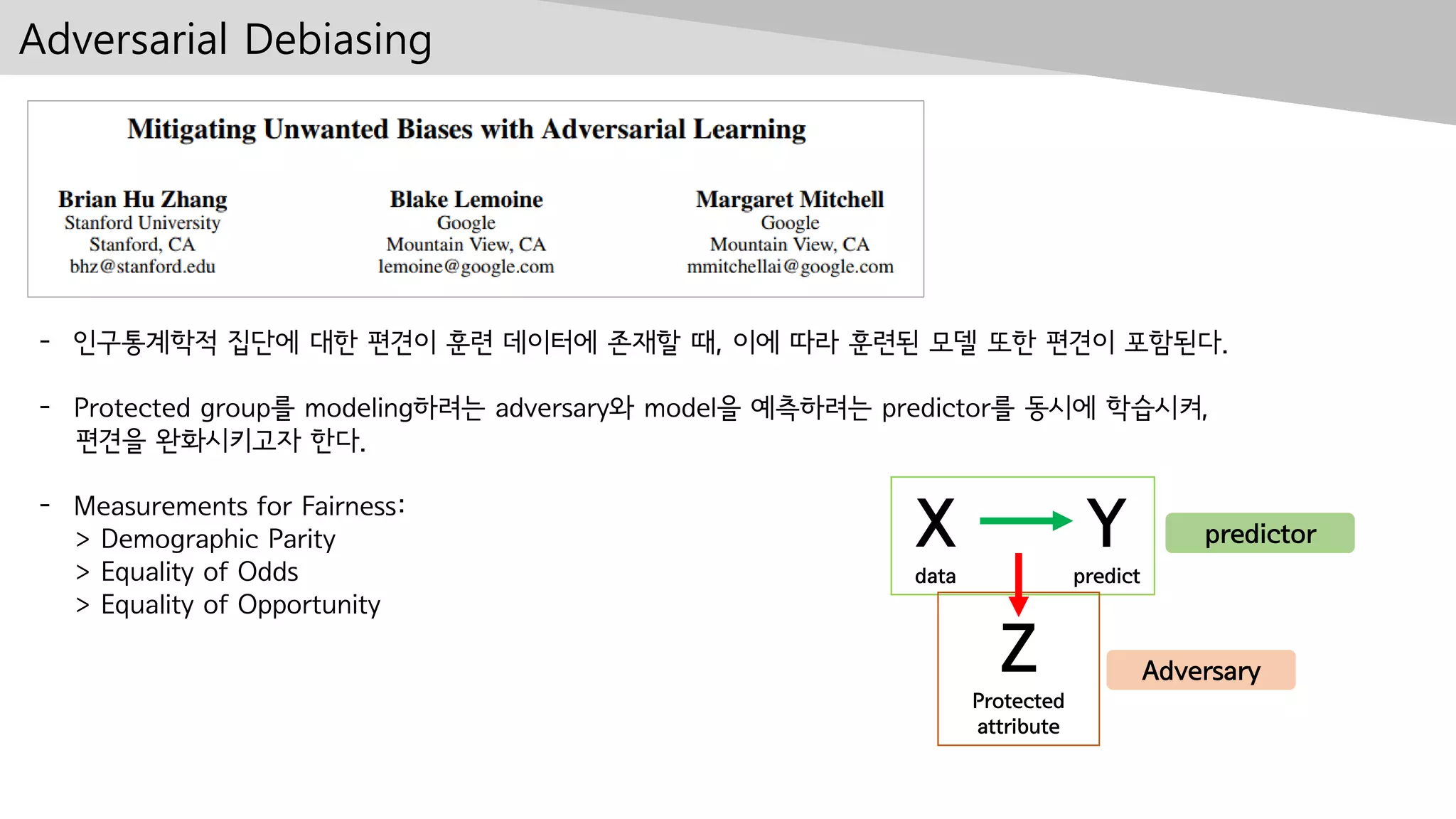 Mitigating unwanted biases with adversarial learning | PPT