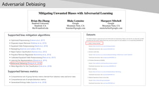 Mitigating unwanted biases with adversarial learning | PPT