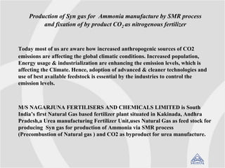 Mitigation of GHE by carbon capture at NFCL,Kakinada.ppt