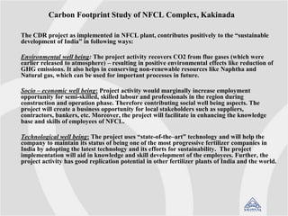 Mitigation of GHE by carbon capture at NFCL,Kakinada.ppt