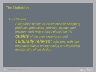 MIT Course - What is Experience Design | PPT