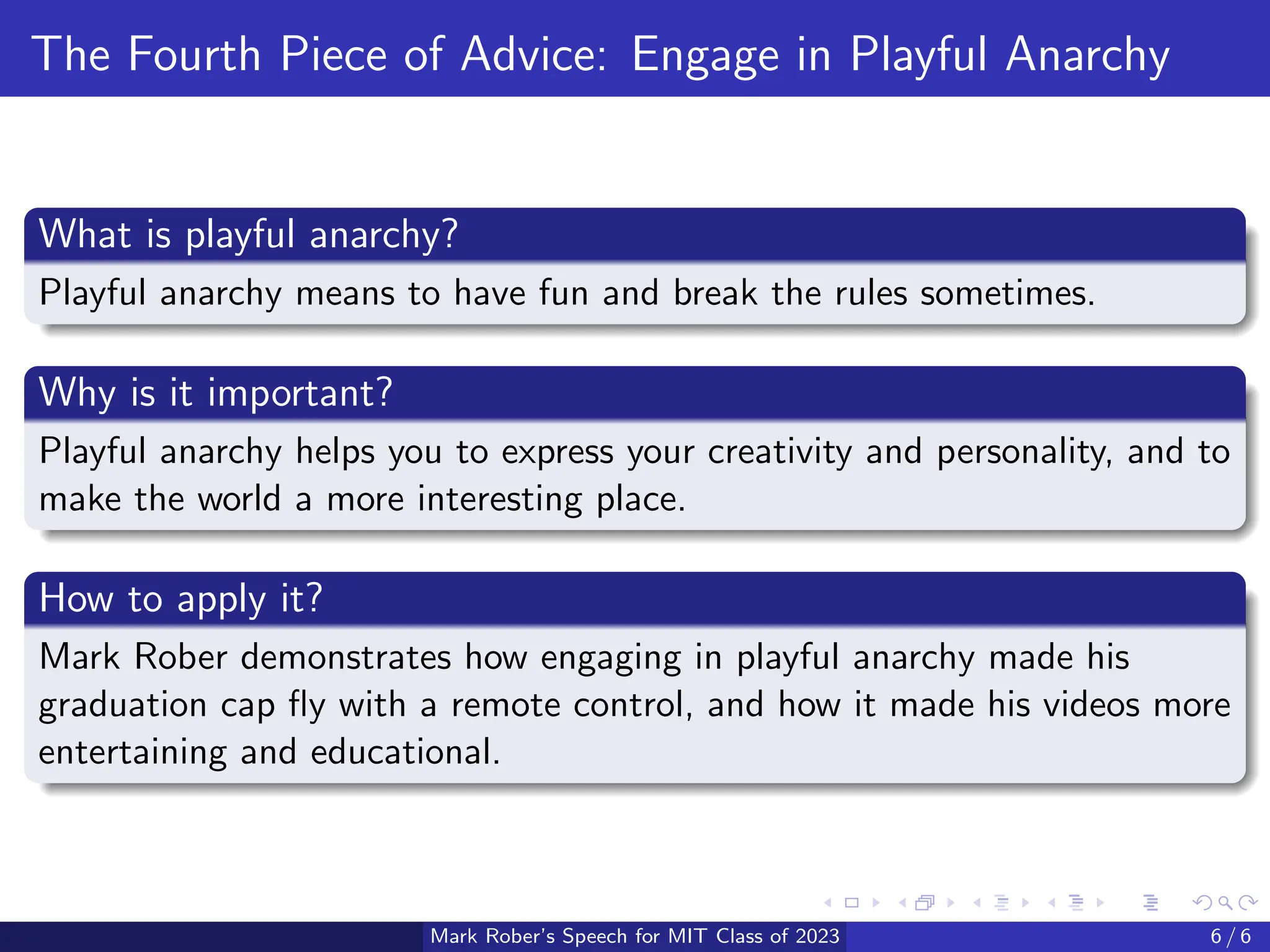 KEY take aways Mark Rober MIT 2023 commencement speech | PPT