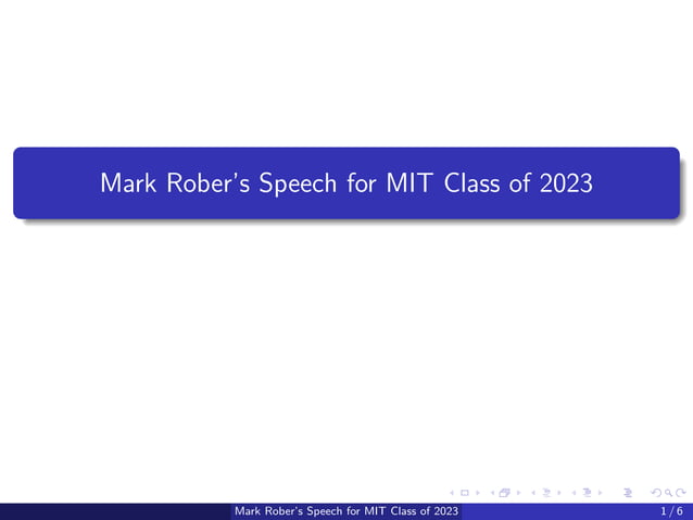 KEY take aways Mark Rober MIT 2023 commencement speech | PPT